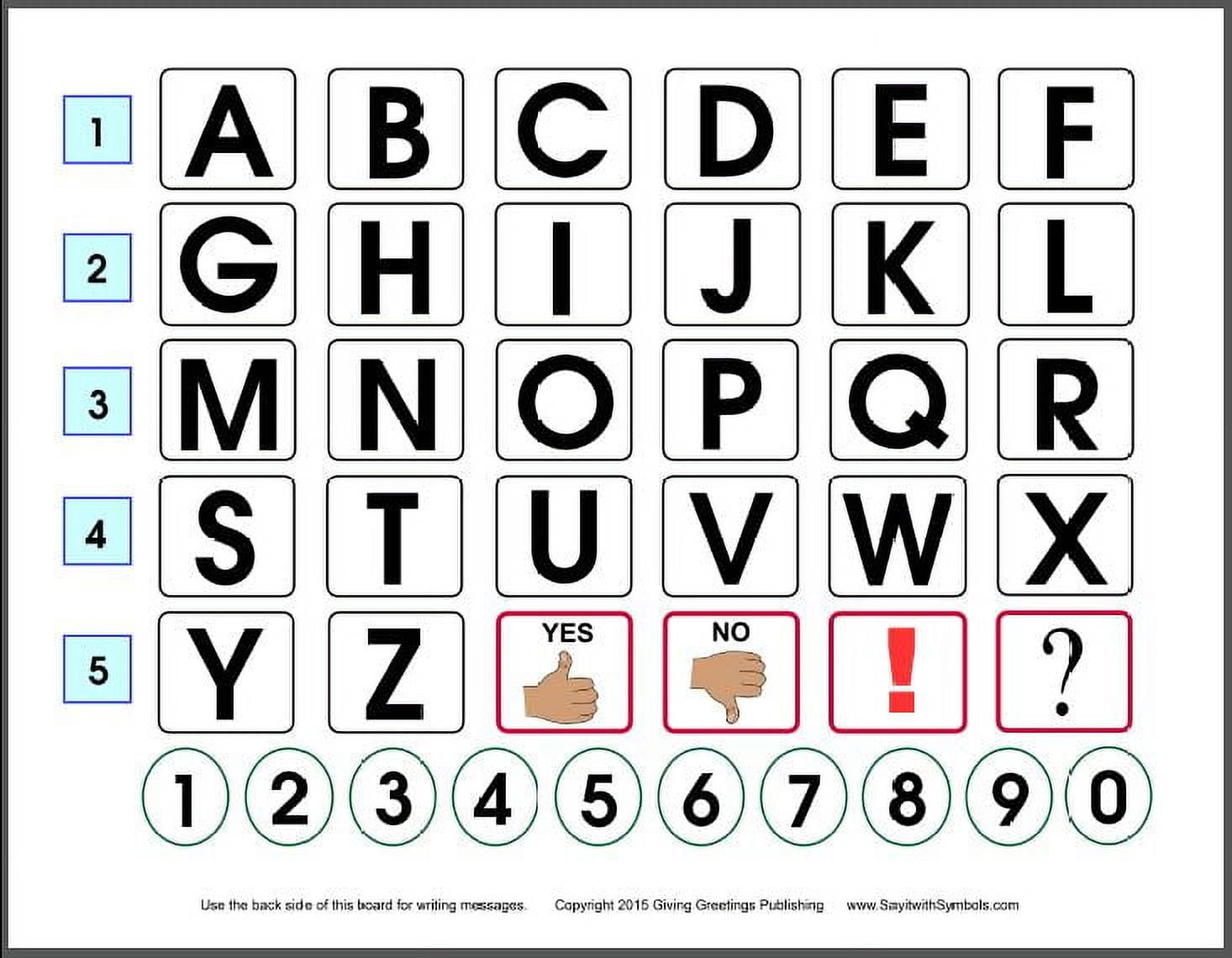Alphabet Letter Communication Board Plus Marker | Helps Non-speaking ...