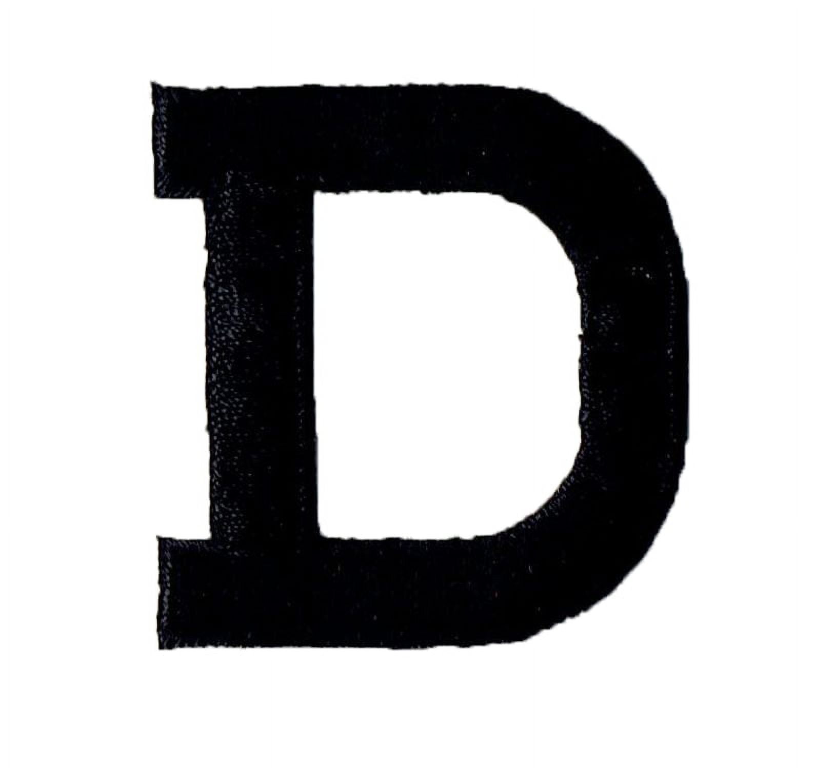 Alphabet Letter - D - Color Black - 2" Block Style - Iron On ...