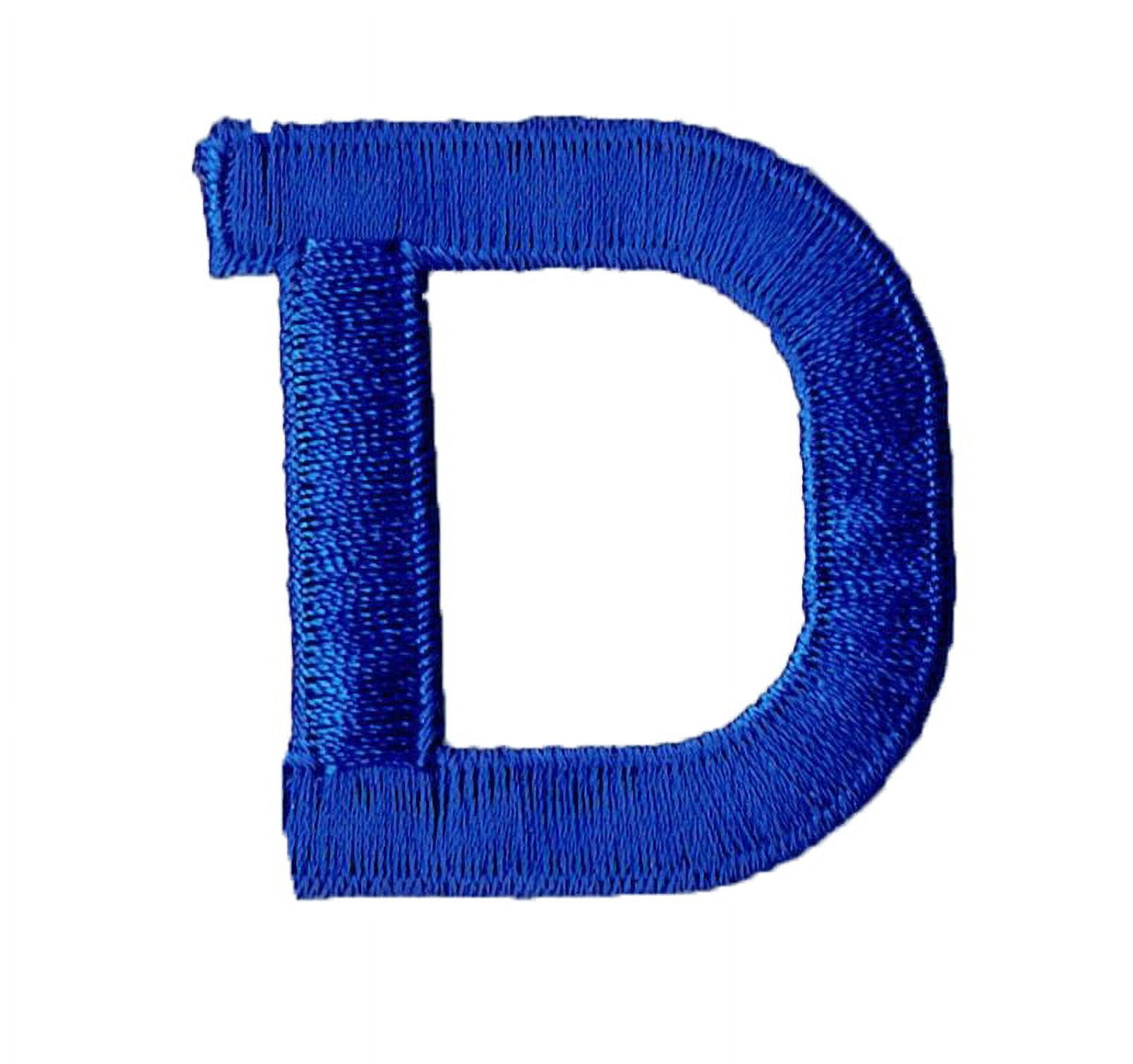 Alphabet Letter - D - Color Royal Blue - 2" Block Style - Iron On ...