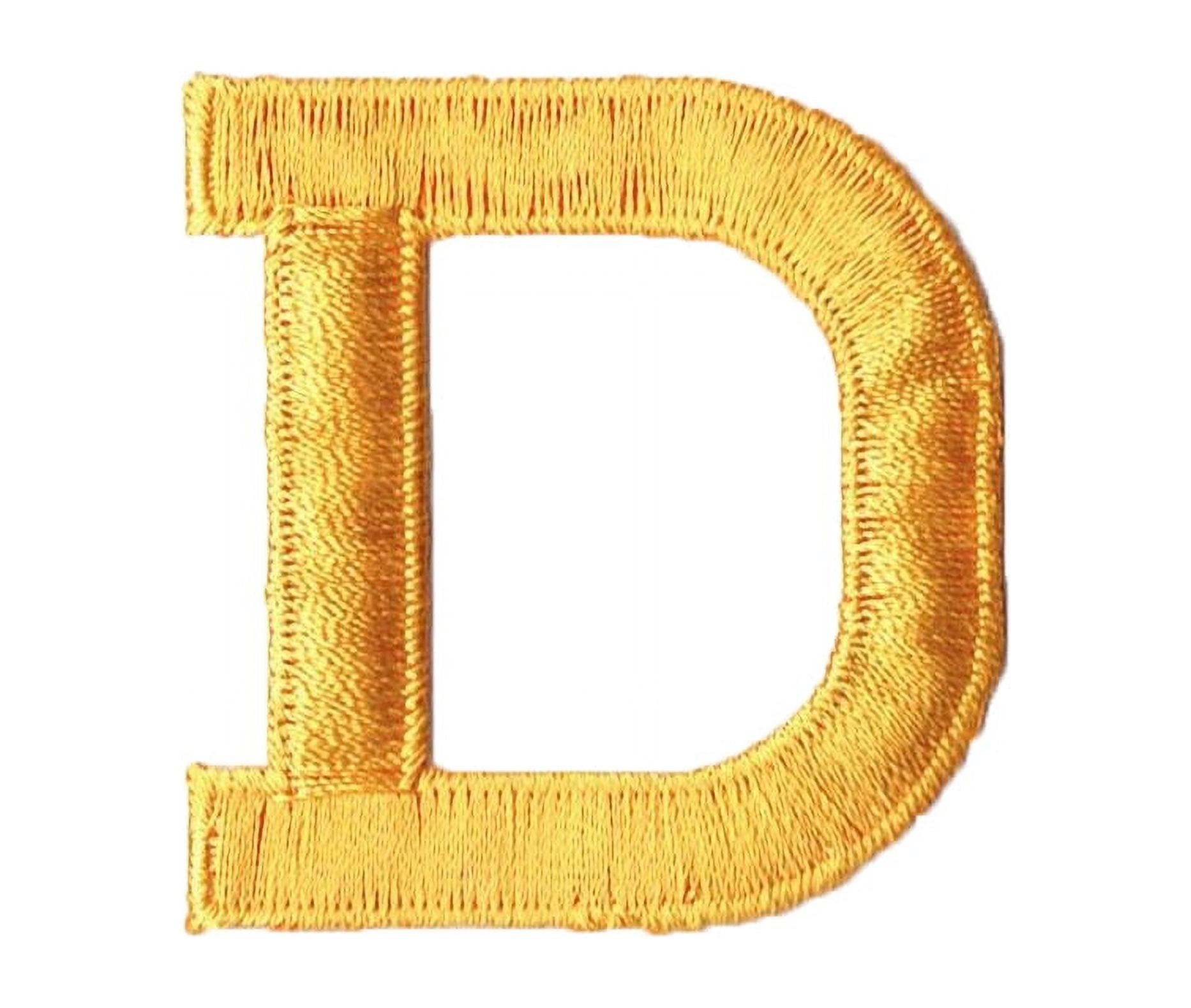 Alphabet Letter - D - Color Yellow - 2" Block Style - Iron On ...