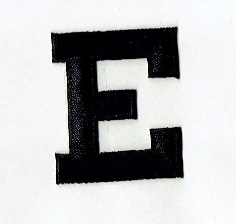 Alphabet Letter - E - Color Black - 2" Block Style - Iron On ...