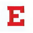 Alphabet Letter - E - Color Red - 2" Block Style - Iron On Embroidered ...