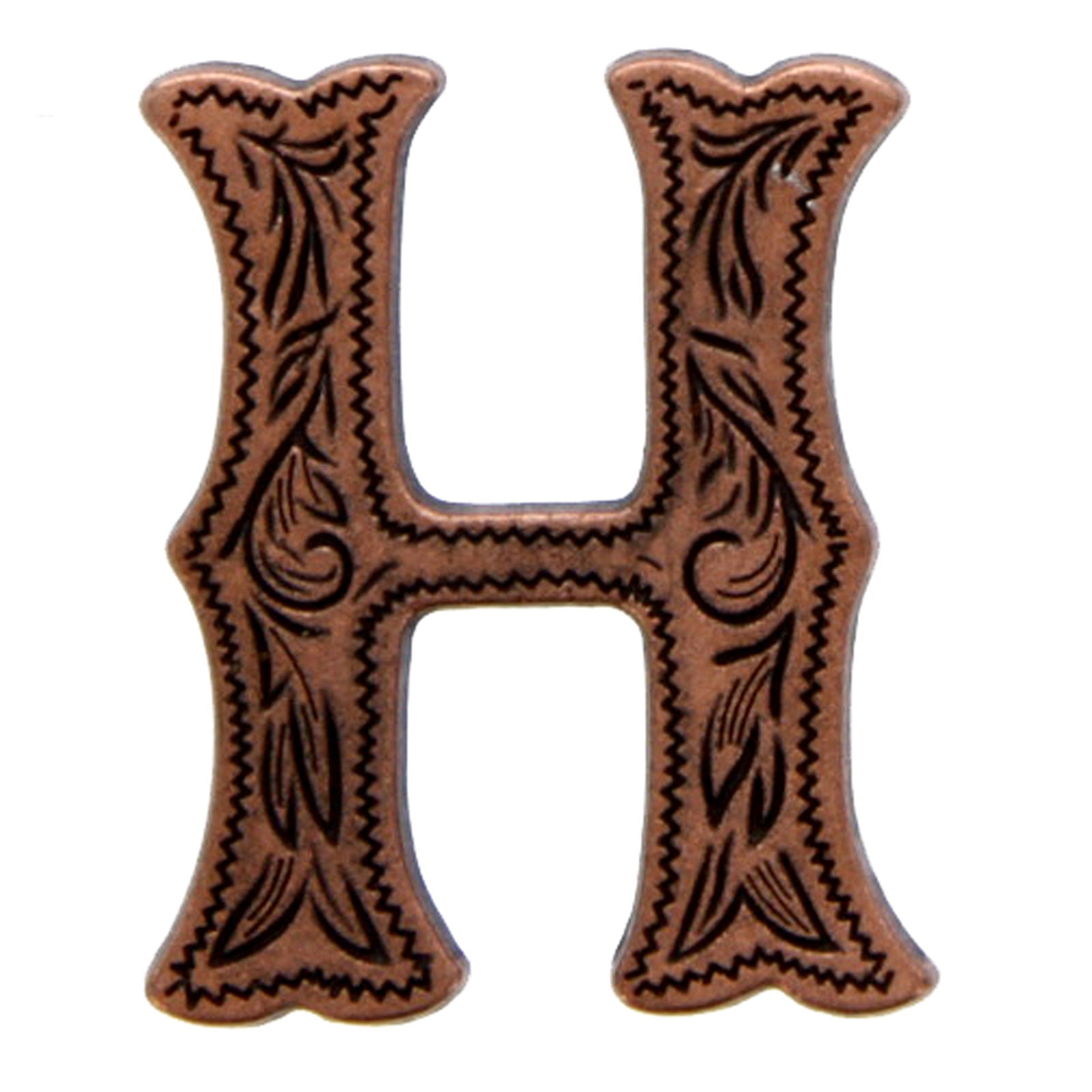 Alphabet Letter H Concho Antique Copper 3/4" Tall 1339-083 - Walmart.com