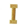 Alphabet Letter - I - Color Gold - 2" Block Style - Iron On Embroidered ...