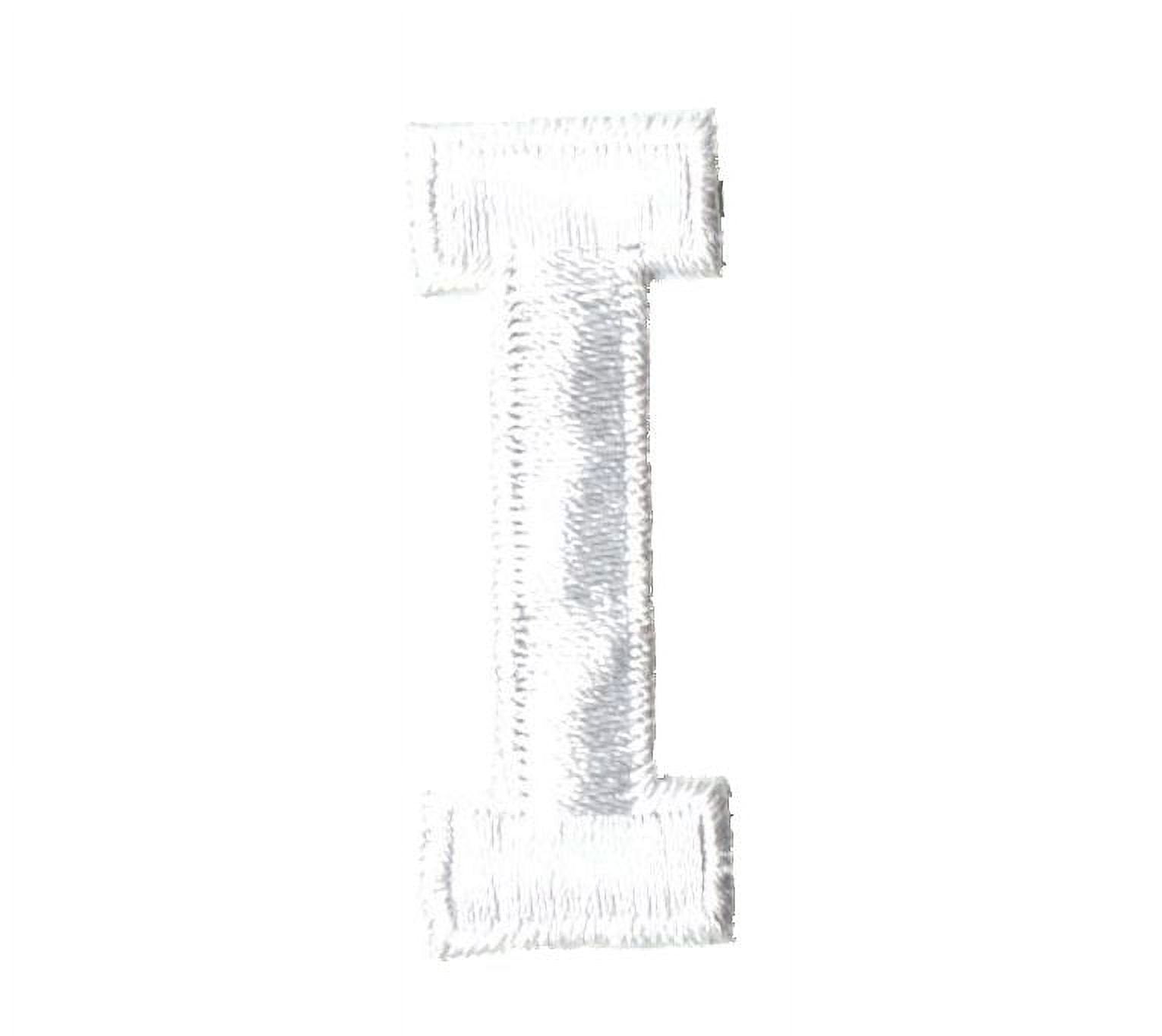 Alphabet Letter - I - Color White - 2" Block Style - Iron On ...