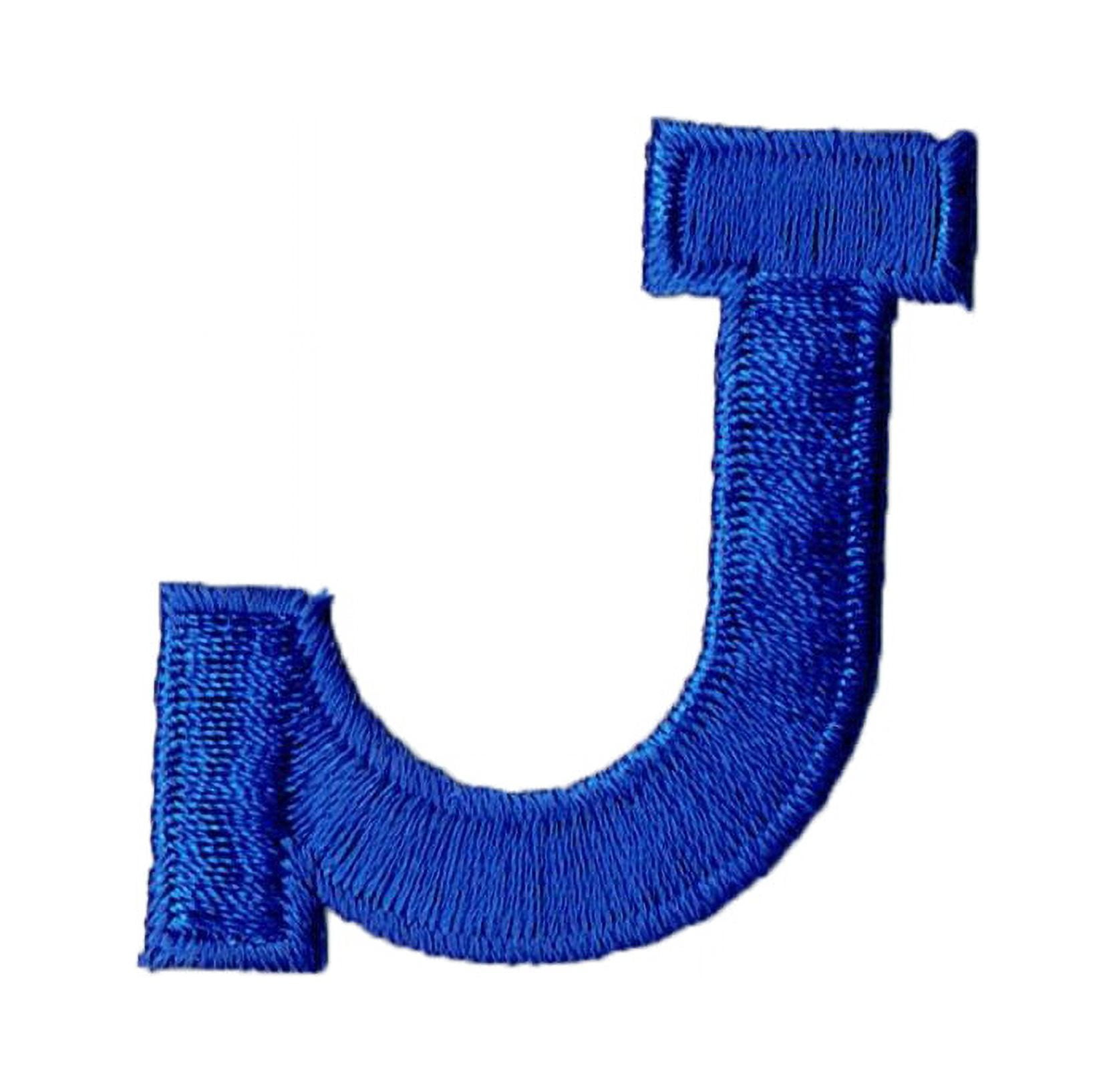 Alphabet Letter - J - Color Royal Blue - 2" Block Style - Iron On ...