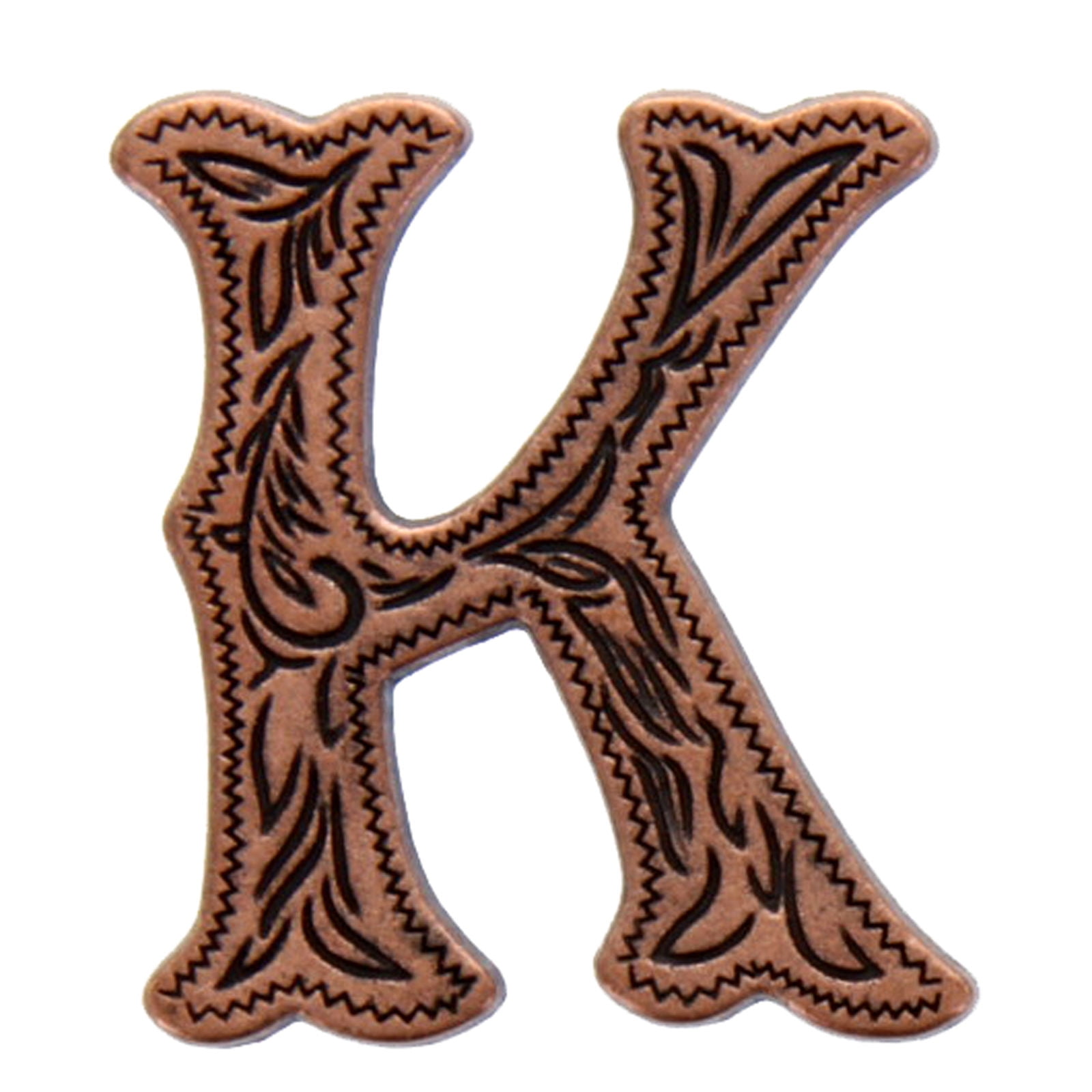 Alphabet Letter K Concho Antique Copper Concho 3/4" Tall 1339-113 ...