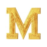 Alphabet Letter - M - Color Yellow - 2" Block Style - Iron On ...
