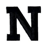 Alphabet Letter - N - Color Black - 2" Block Style - Iron On ...