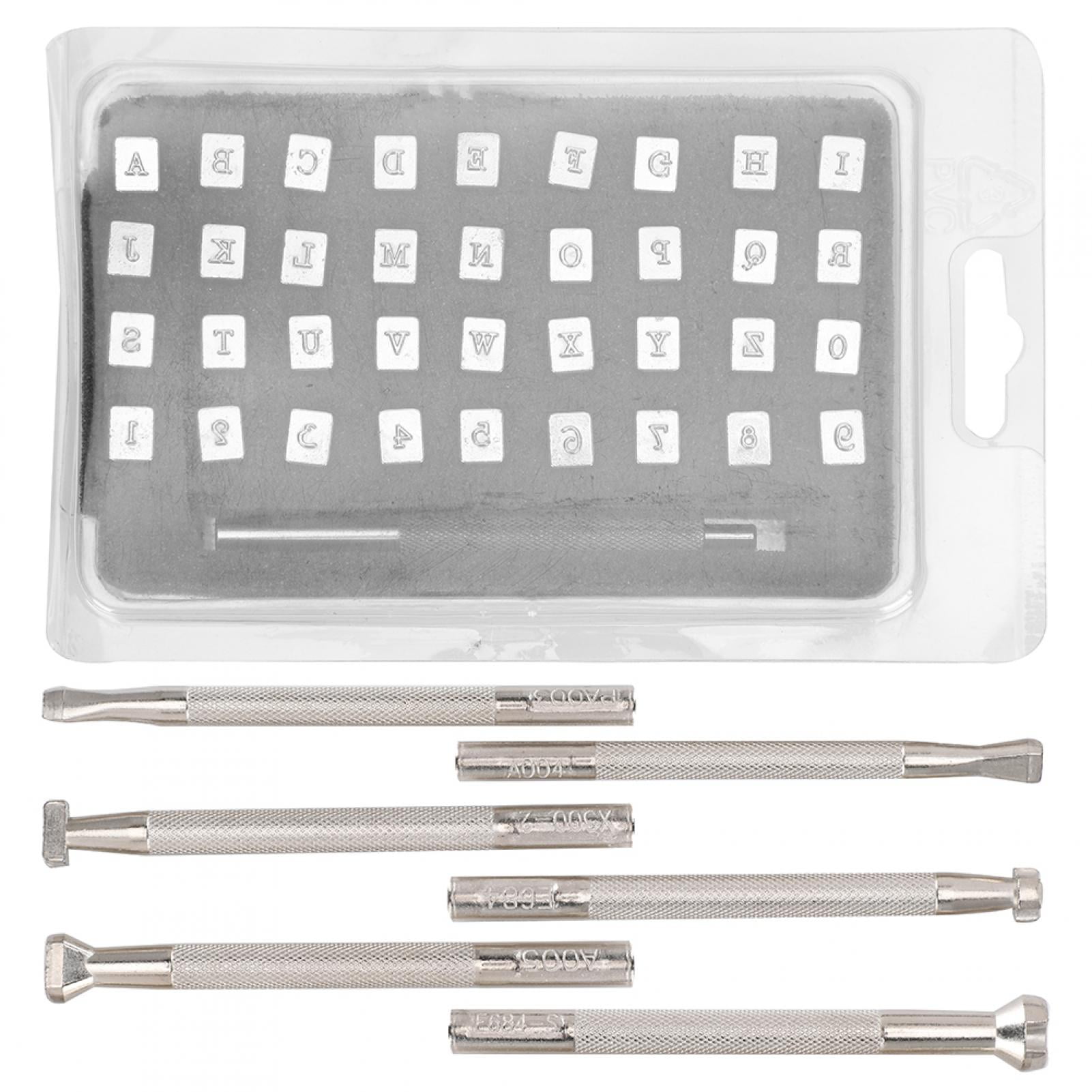 Alphabet Letter Number Stamper Punch Set for DIY Faux Leather Craft ...