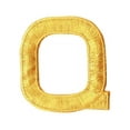 Alphabet Letter - Q - Color Yellow - 2" Block Style - Iron On ...