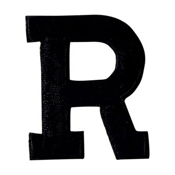 Alphabet Letter - R - Color Black - 2" Block Style - Iron On ...