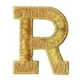 Alphabet Letter - R- Color Gold - 2" Block Style - Iron On Embroidered ...