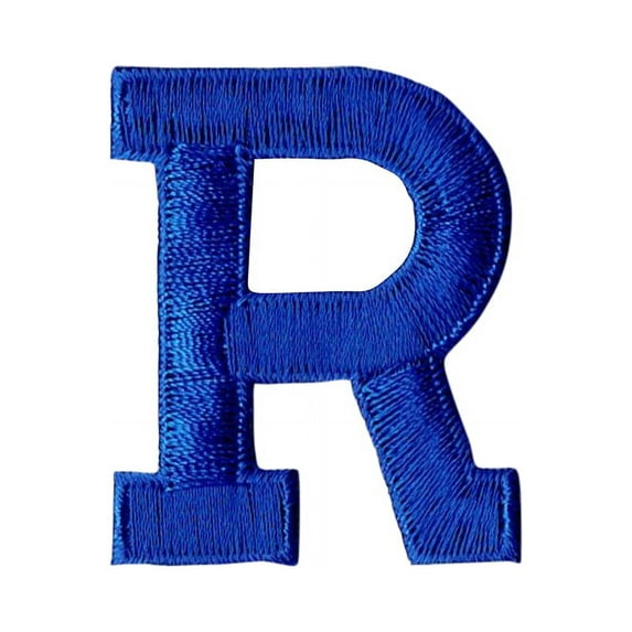Alphabet Letter - R - Color Royal Blue - 2" Block Style - Iron On ...