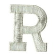 Alphabet Letter - R - Color Silver - 2" Block Style - Iron On ...
