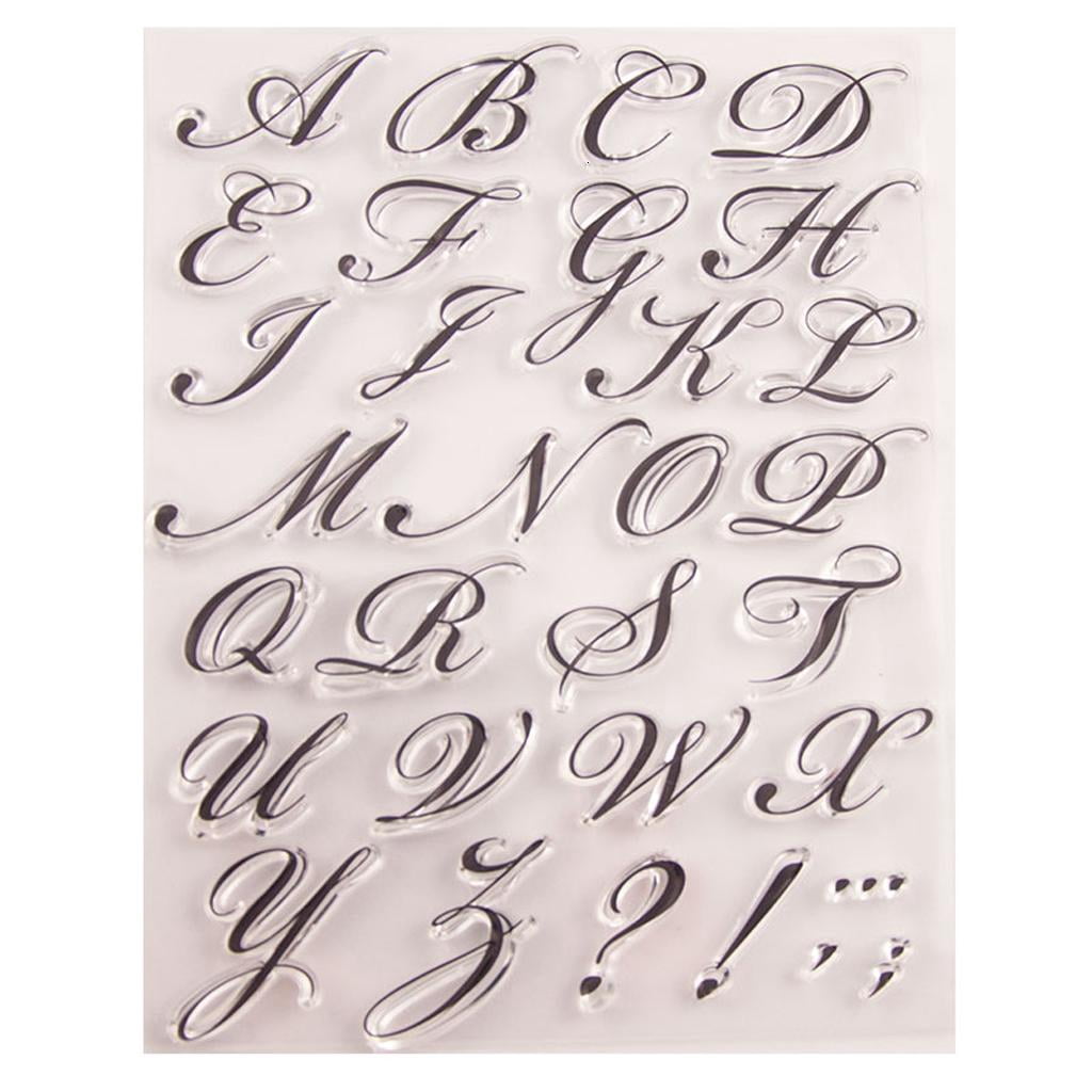 Alphabet Letter Silicone Clear Seal Stamp DIY Scrapbooking Embossing ...