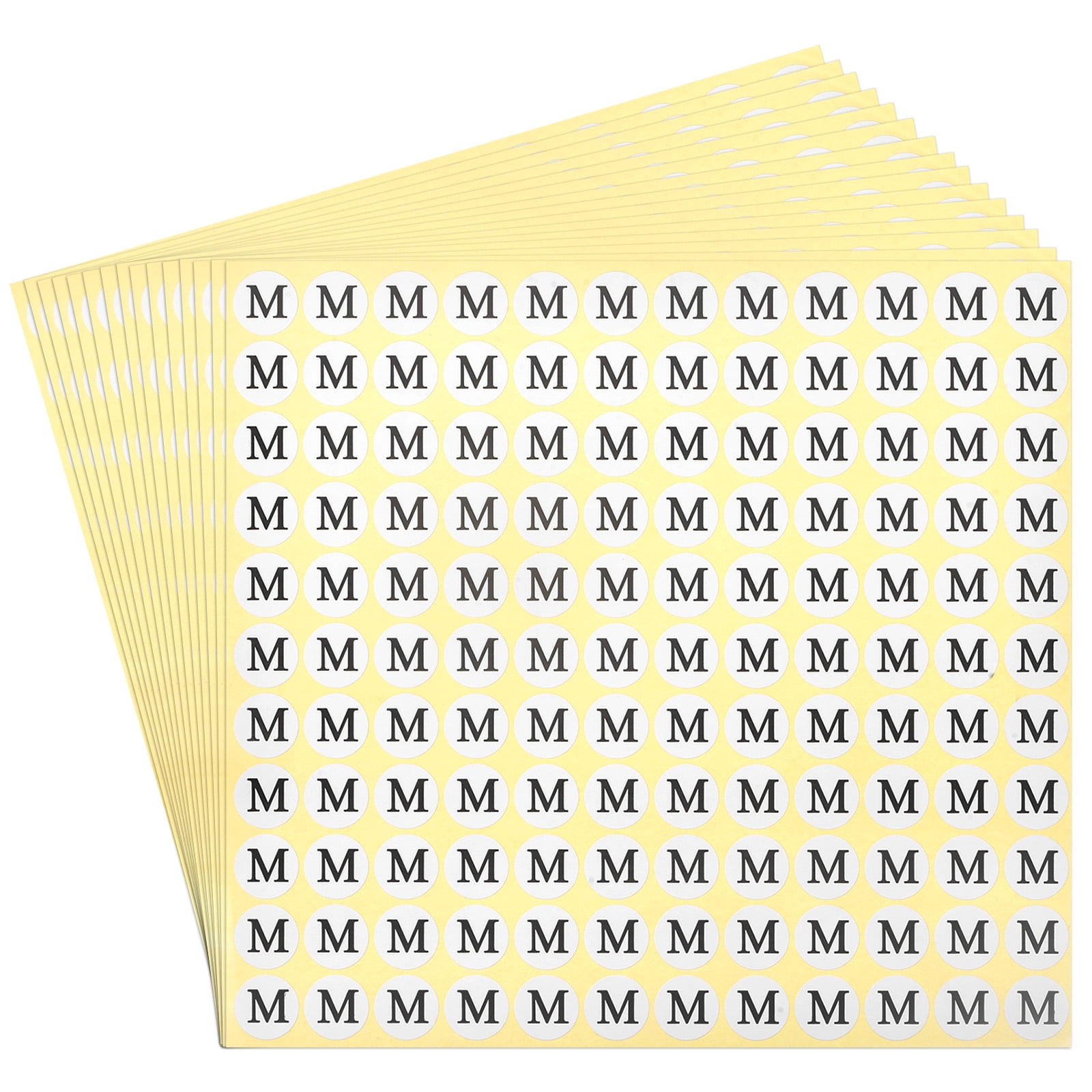 Alphabet Letter Stickers 15 Sheet 1980pcs Letter M Round Stick Letter ...