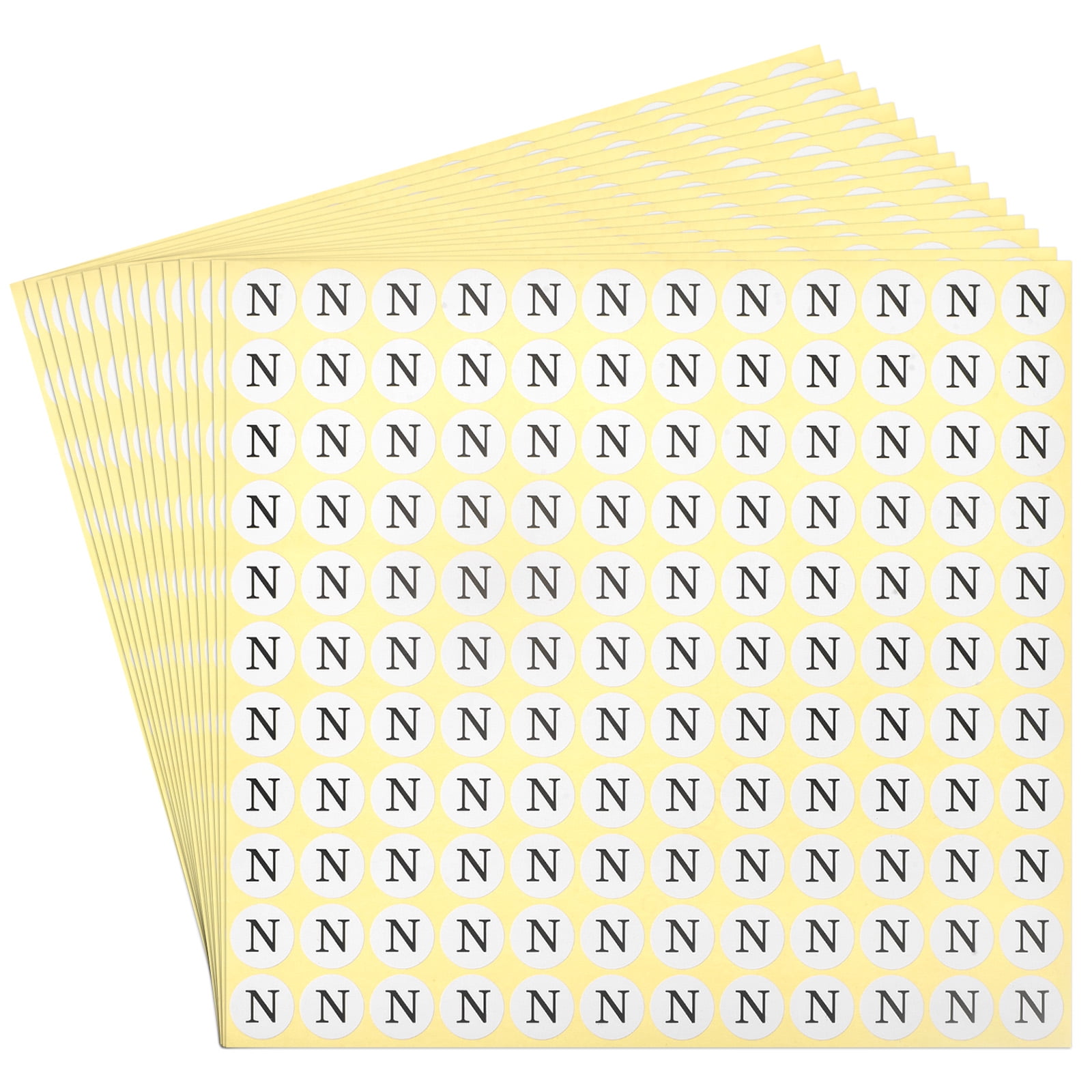 Alphabet Letter Stickers 15 Sheet 1980pcs Letter N Round Stick Letter ...