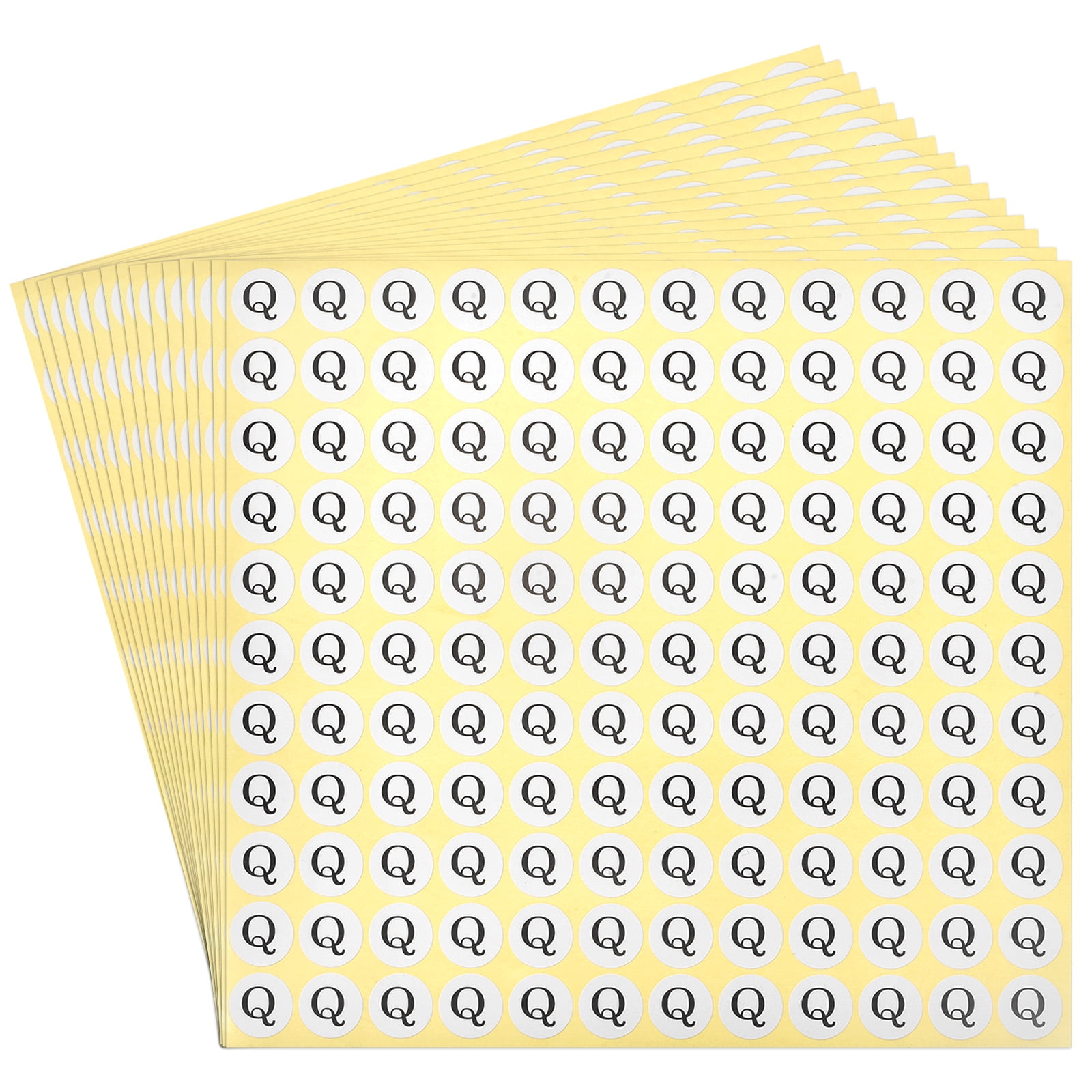 Alphabet Letter Stickers 15 Sheet 1980pcs Letter Q Round Stick Letter ...