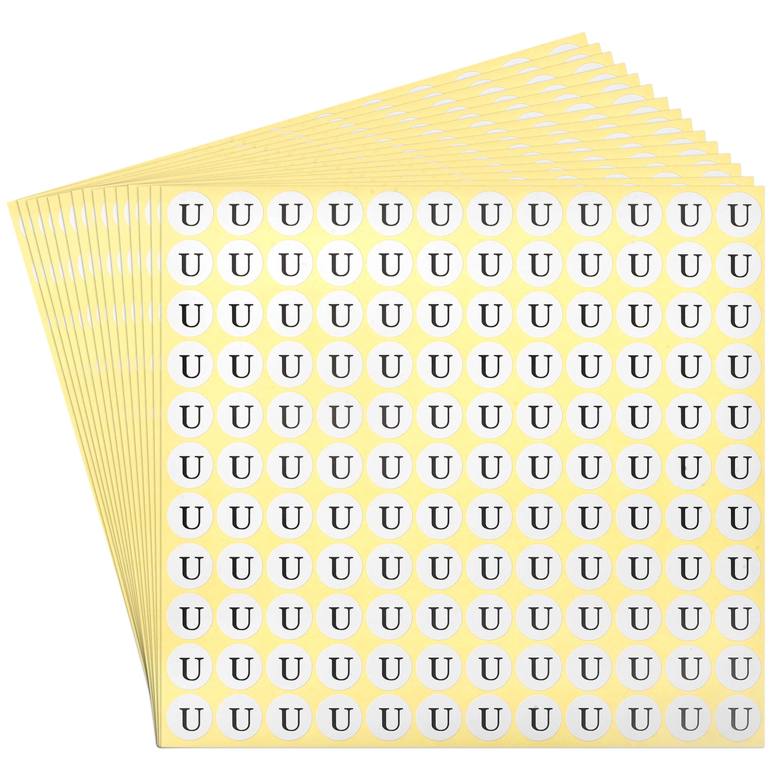 Alphabet Letter Stickers 15 Sheet 1980pcs Letter U Round Stick Letter ...