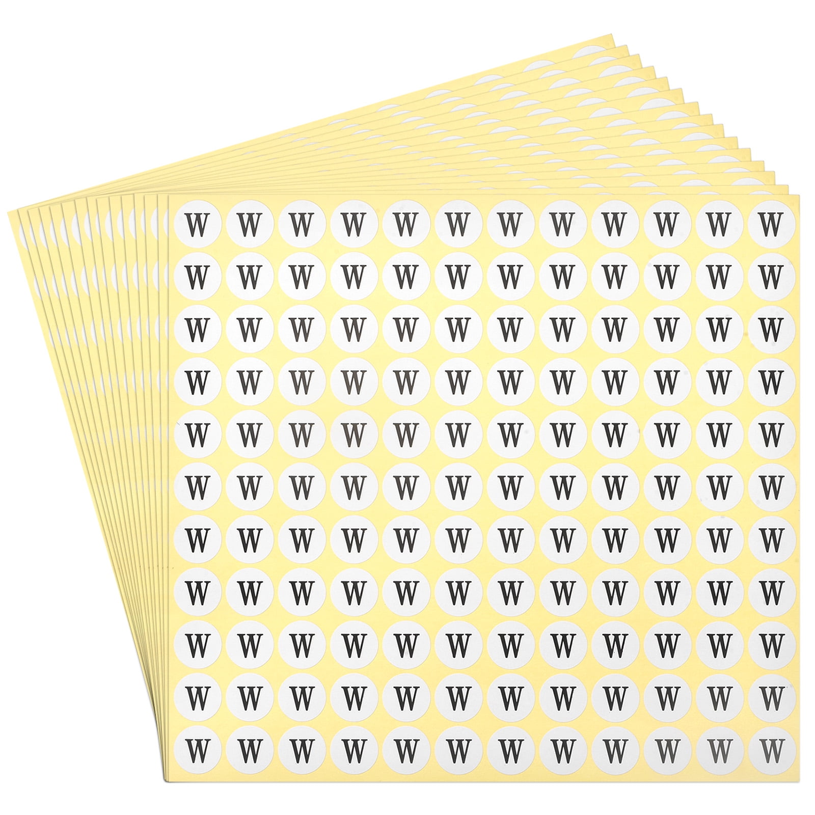 Alphabet Letter Stickers 15 Sheet 1980pcs Letter W Round Stick Letter ...