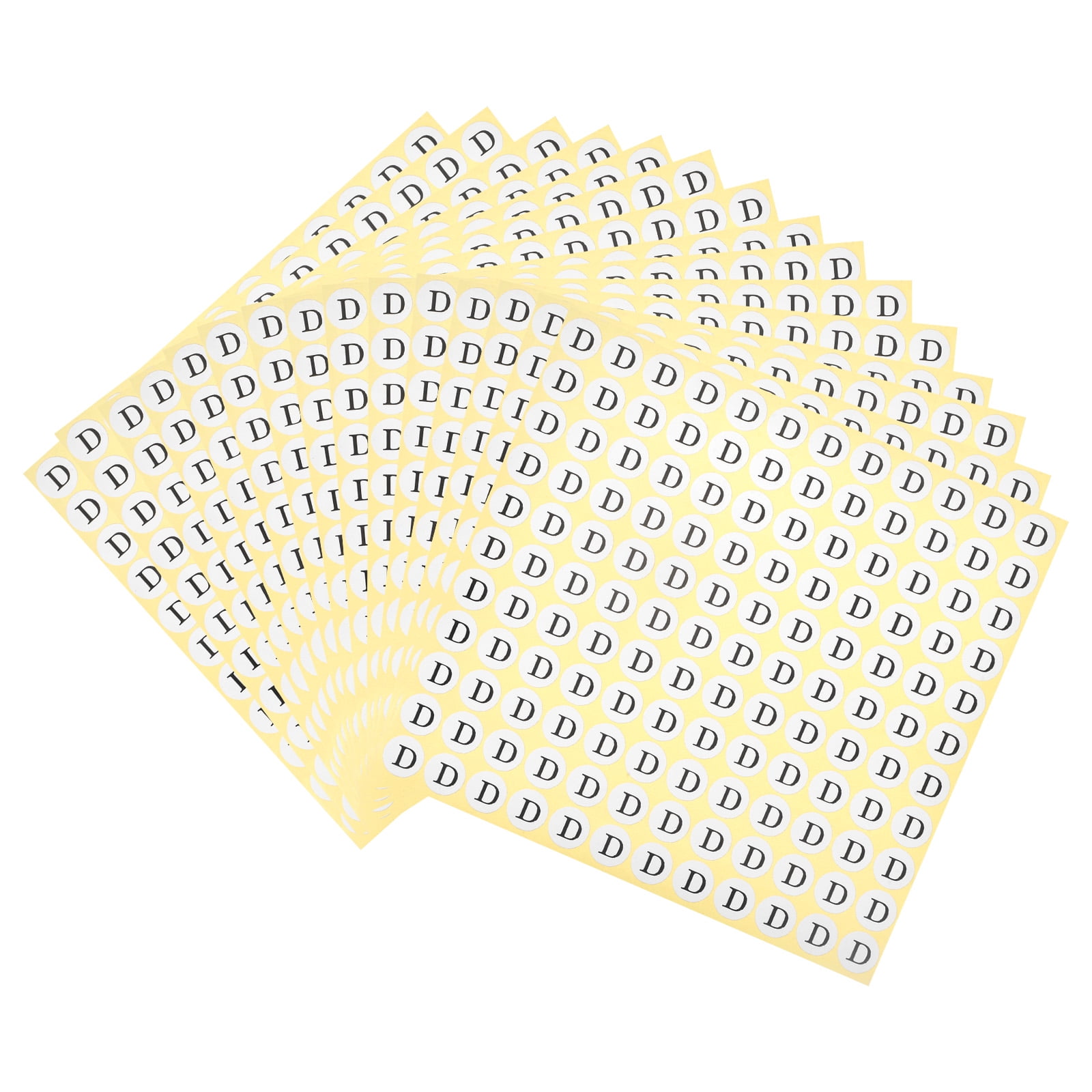 Alphabet Letter Stickers 30 Sheet 3960pcs Letter D Round Stick Letter ...