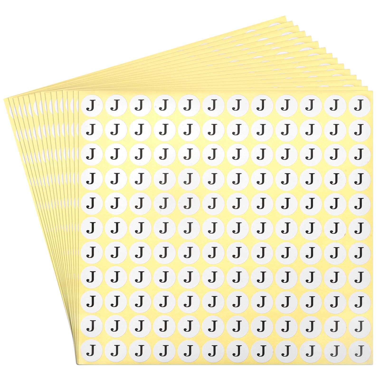 Alphabet Letter Stickers 30 Sheet 3960pcs Letter J Round Stick Letter ...