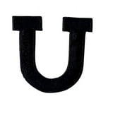 Alphabet Letter - U - Color Black - 2" Block Style - Iron On ...