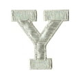 Alphabet Letter - Y - Color Silver - 2" Block Style - Iron On ...