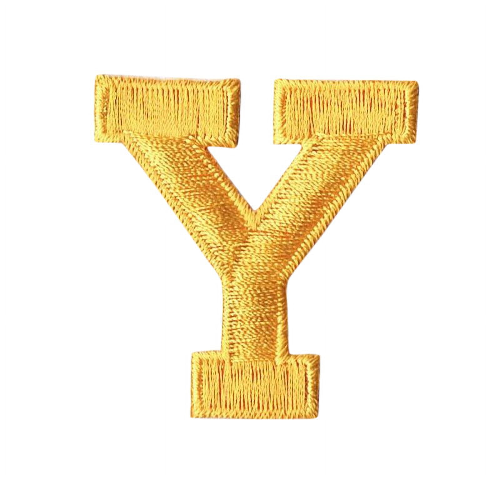 Alphabet Letter - Y - Color Yellow - 2" Block Style - Iron On ...