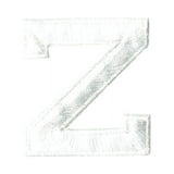 Alphabet Letter - Z - Color White - 2" Block Style - Iron On ...