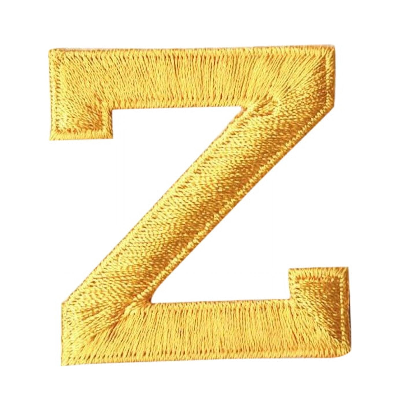 Alphabet Letter - Z - Color Yellow - 2" Block Style - Iron On ...