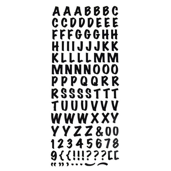 Alphabet Letter Stickers Black