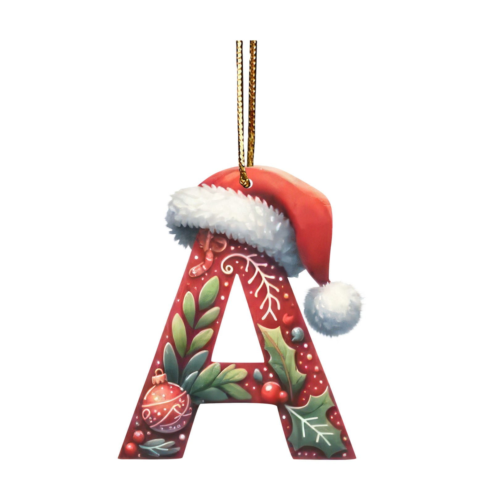 Alphabet Letters Christmas Ornament,Christmas Letters Ornaments A to Z ...