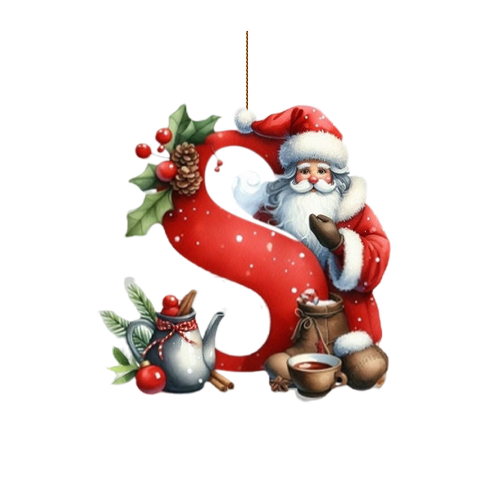 Alphabet Letters Christmas Ornament,Christmas Letters Ornaments A to Z ...