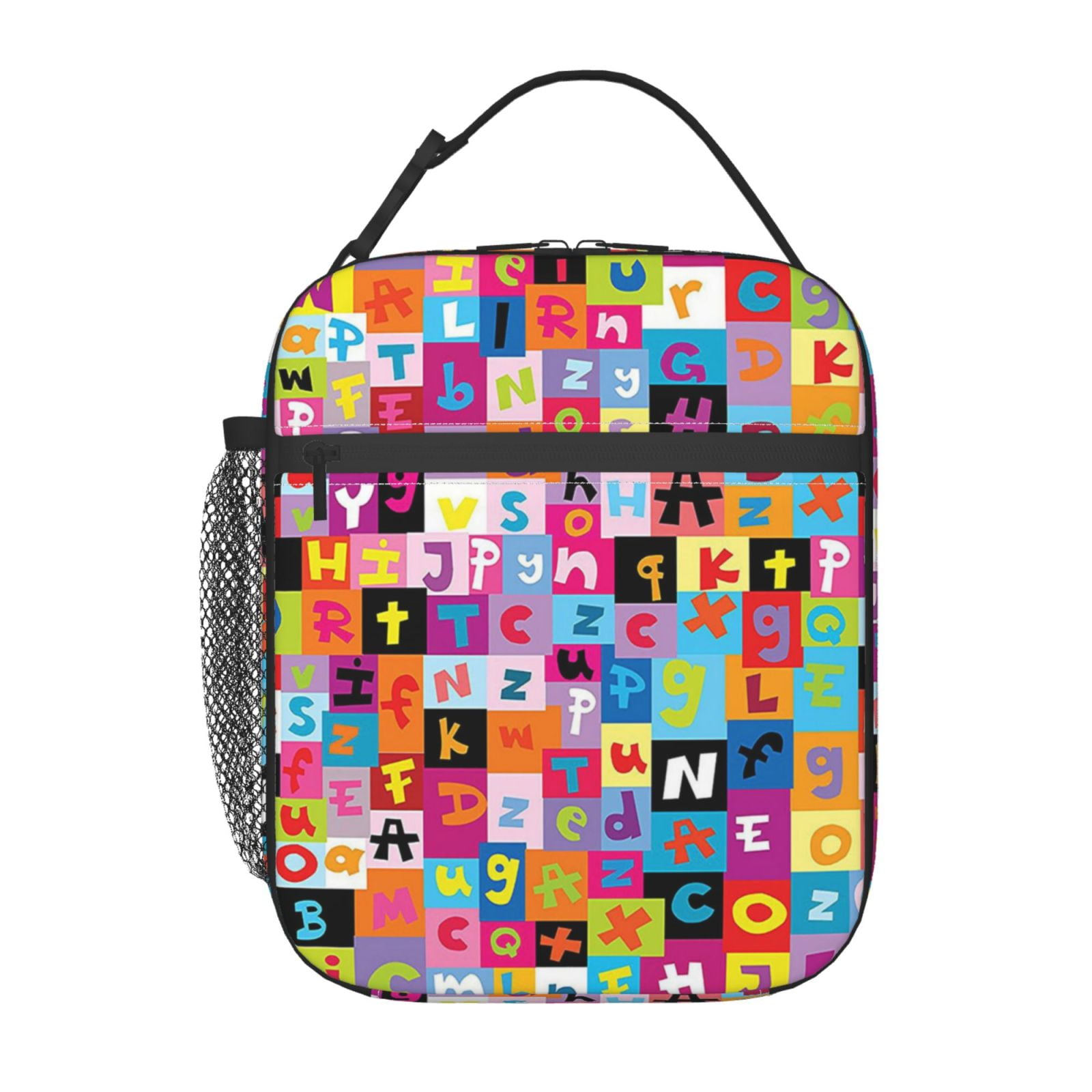 Alphabet Letters Insulated Lunch Bag Lunchbox For Women Men, Portable ...