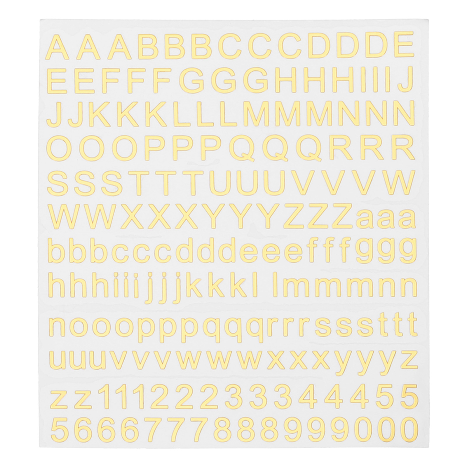 Alphabet Letters Number Resin Stickers 3D A to Z 1 to 9 Gold Mini ...