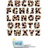 Alphabet Letters Uppercase Cheetah Print Animals Automotive Car Window ...
