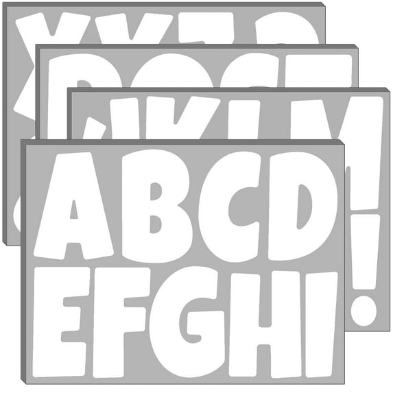 Bulletin Board Letters, 20 Sheets 4 Inch Alphabet Cutouts, Large Poster ...