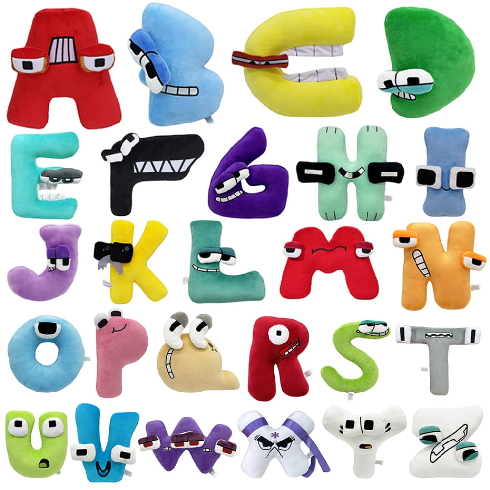 Alphabet Lore Plush Toys Anime Doll Kawaii 26 English Letters Stuffed ...