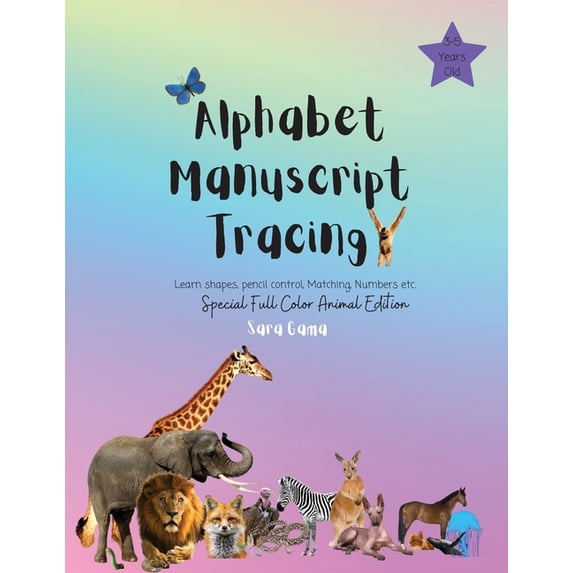 Alphabet Manuscript Tracing Learn Shapes, Pencil Control, Matching ...