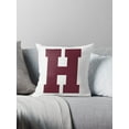 Alphabet, Maroon H, Sports letter H Throw Pillow Covers Cases Cushion ...