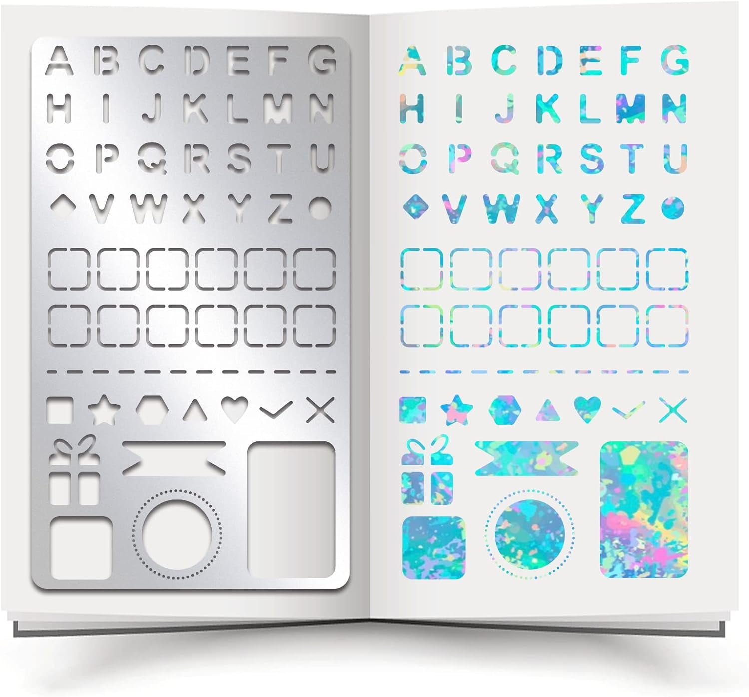 Alphabet Metal Stencils Letter Dot Journal Stencil Planner Stainless ...