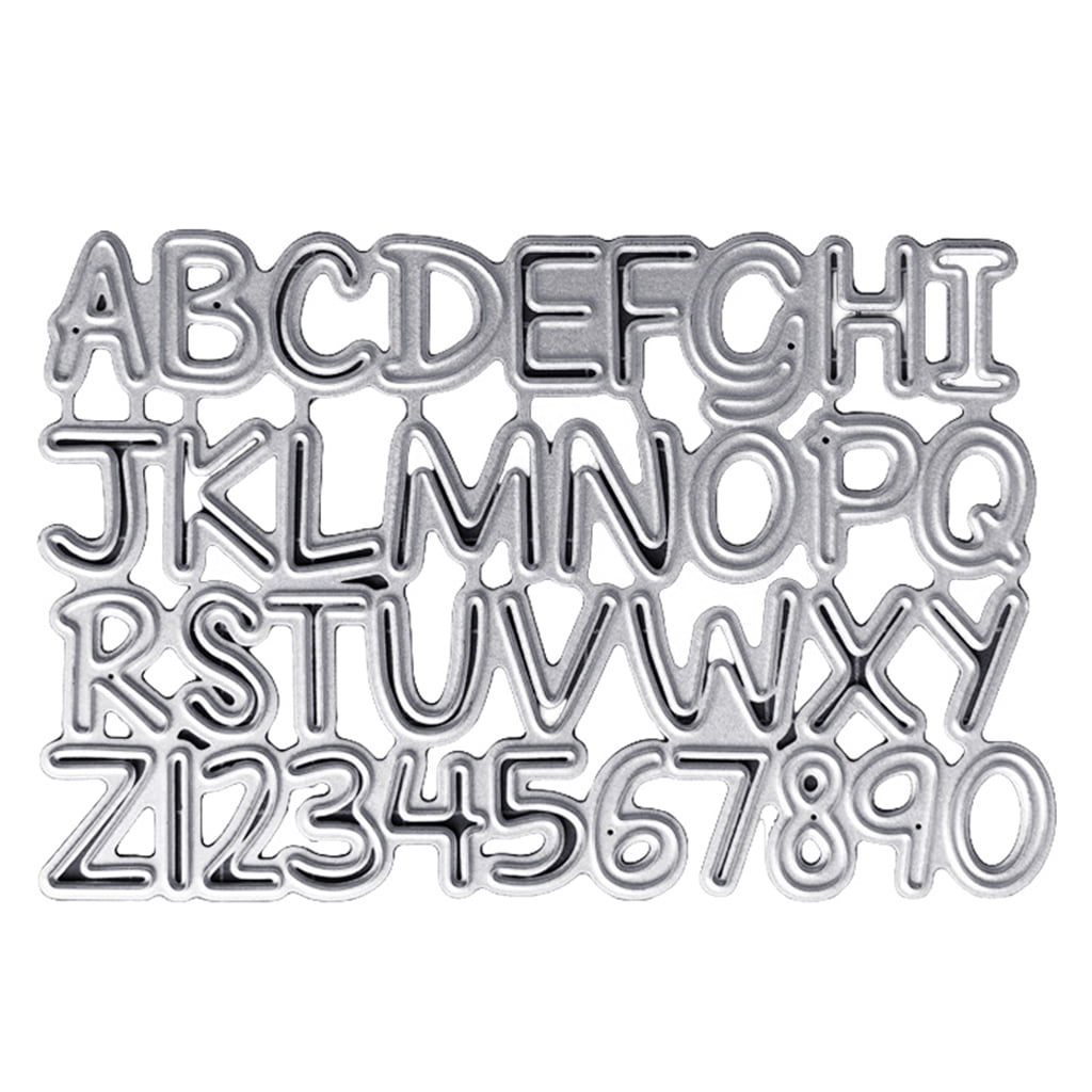 Alphabet Number Metal Die Cuts Cutting Dies Cut Stencils for DIY ...
