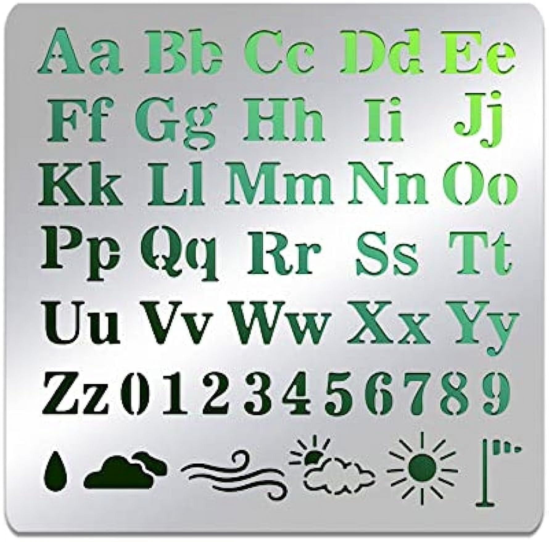 Alphabet Number Stencils Reusable Weather Stainless Steel Stencils for ...