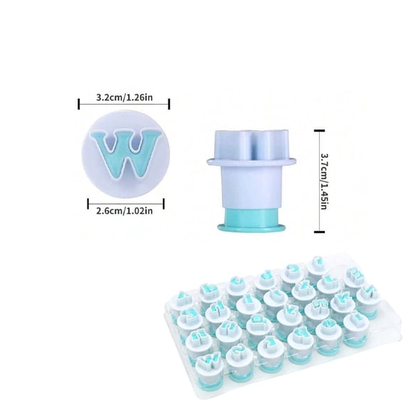 Alphabet Numbers Fondant Cake Mold Cookie Stamp Impress Embosser Cutter ...