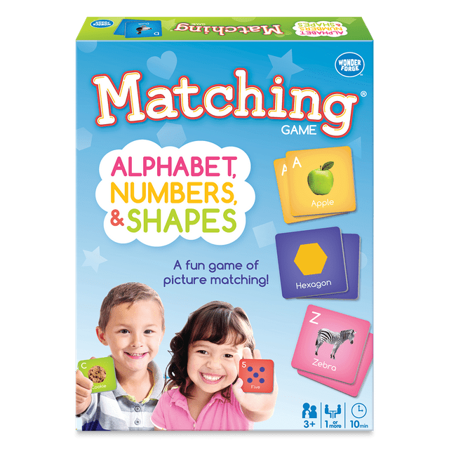 Alphabet Numbers & Shapes Preschool Matching Game - Walmart.com