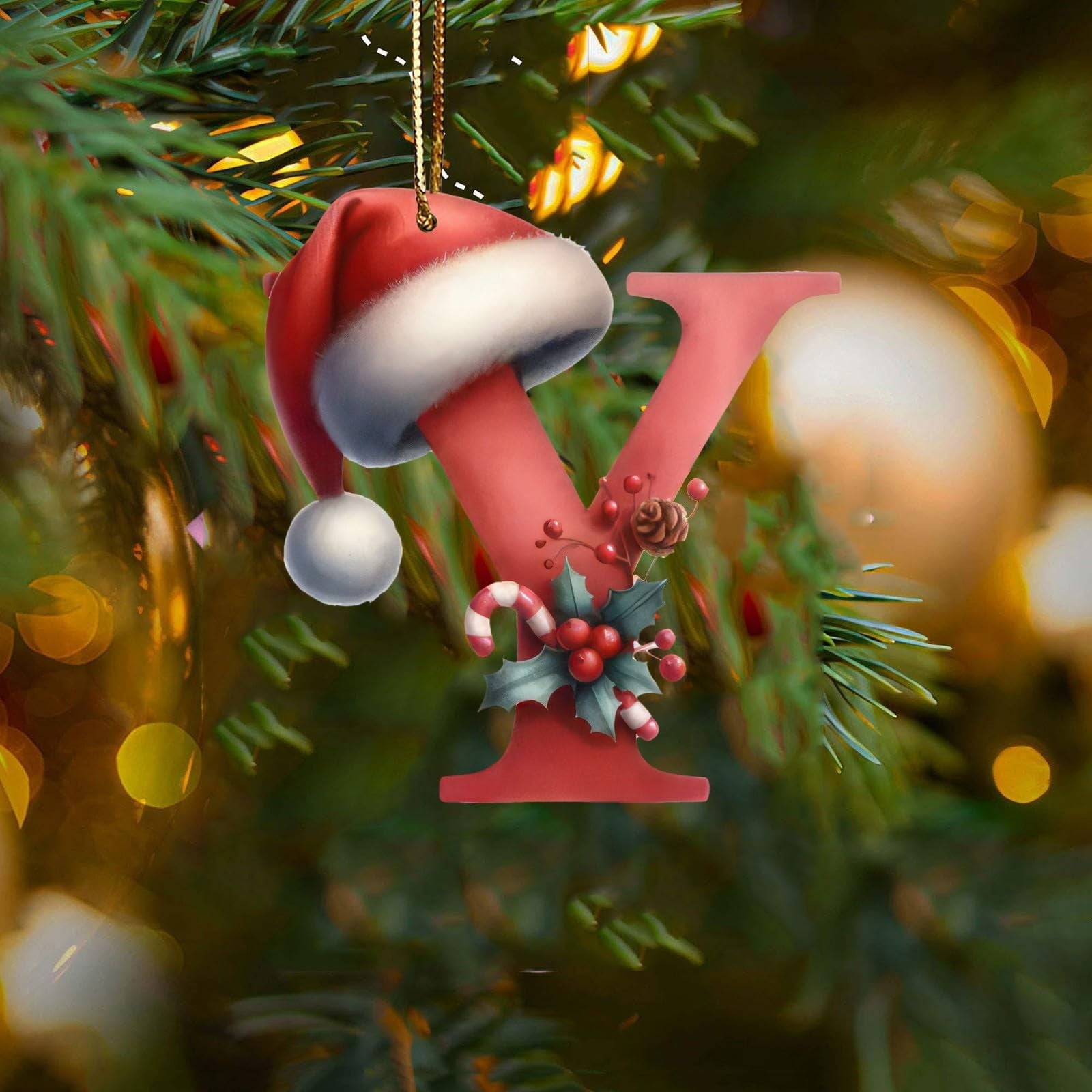 Alphabet Ornaments 26 Christmas Letter Decorations A To Z (without H ...