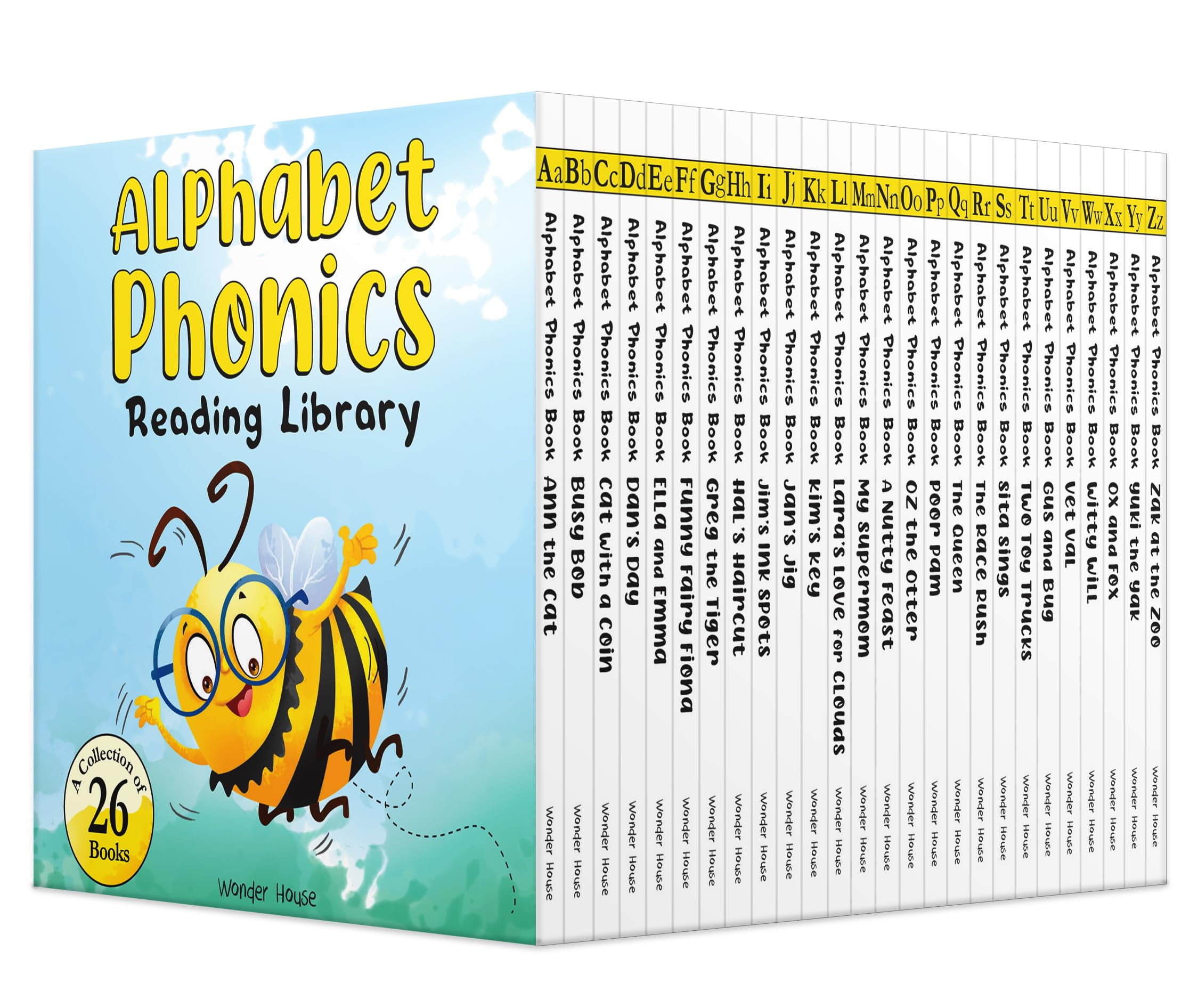 Alphabet Phonics : Box Set of 26 Books (Board book) - Walmart.com