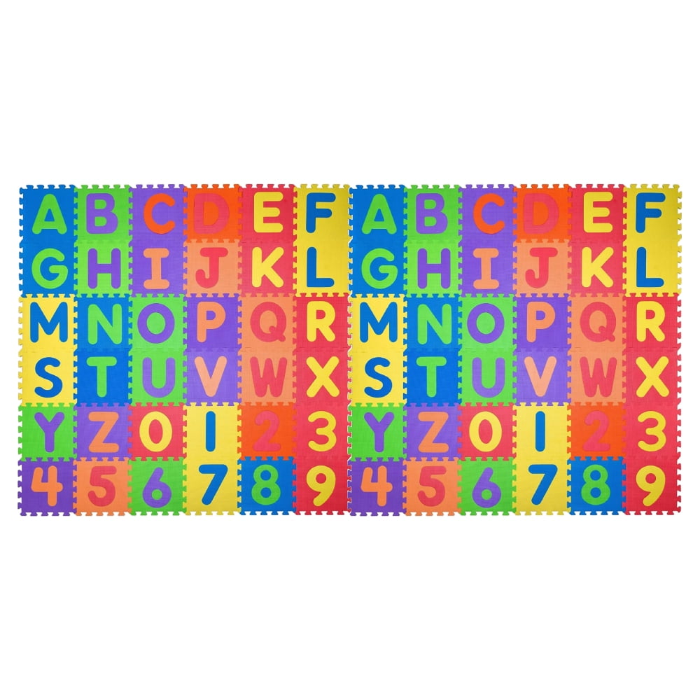 Alphabet Play Mat for baby Large 72 Pieces 4.7inch. Total 56.4x28.2 ...